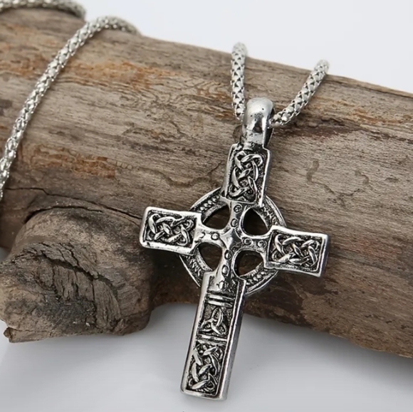 Accessories | New Silver Retro Ring Carved Viking Cross Pendant ...
